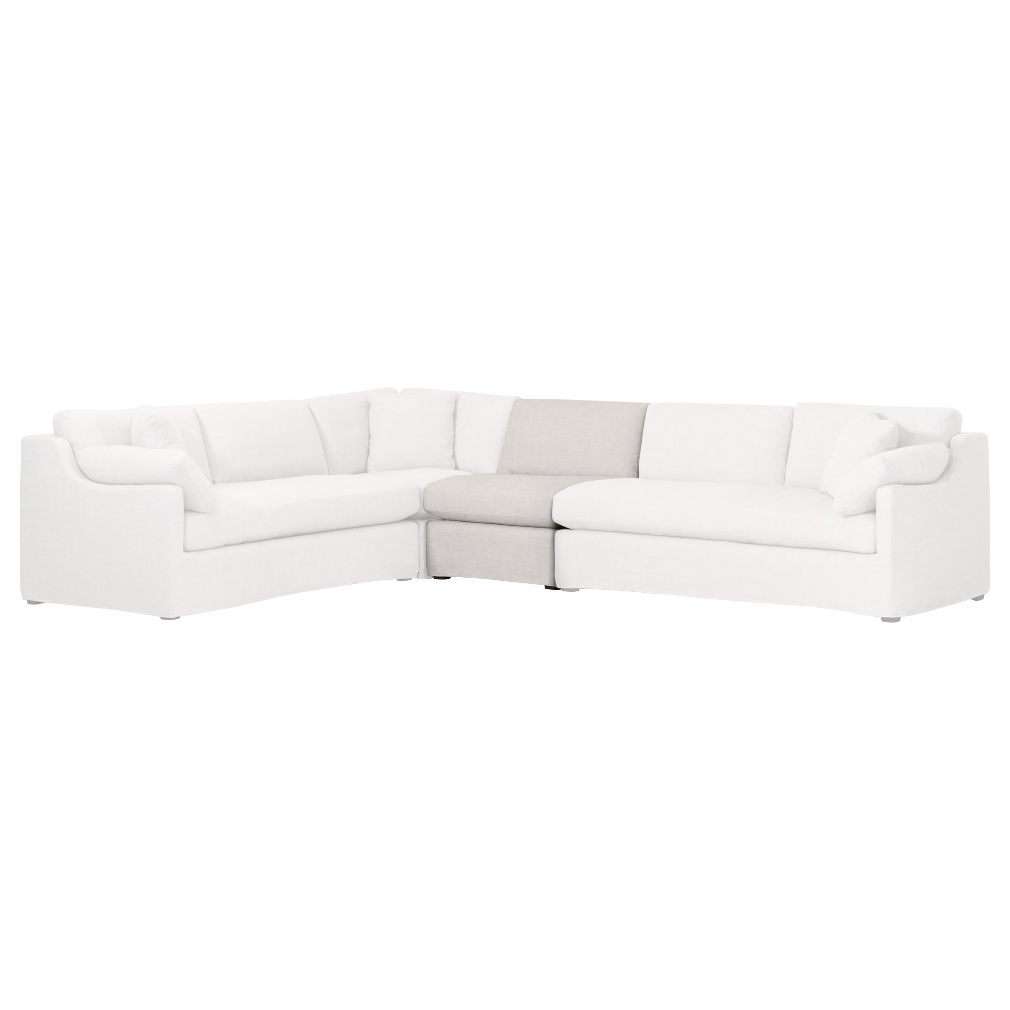 Lena Modular Slipcover 1 Seat Armless Chair Essentials For Living